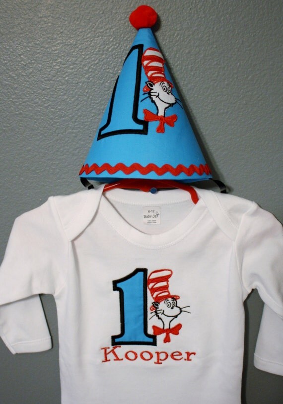 Dr Suess Cat In The Hat Birthday Onesie And Party