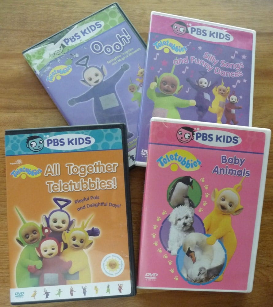 Four PBS Kids Teletubbies DVDs. Lots of fun for the little