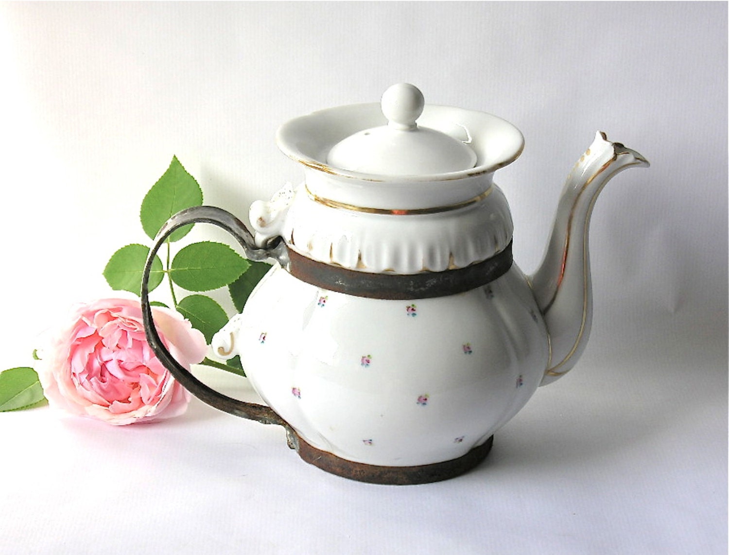 1900 French antique beautiful Teapot unique – French Porcelain – Haute ...
