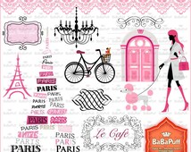 Popular items for paris clip art set on Etsy