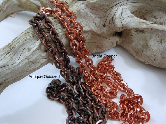 COPPER HEAVY CABLE Chain Large Link 11 x 8.7mm 6to