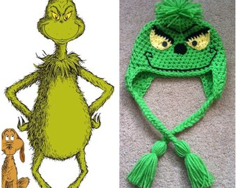 Crochet grinch hat | Etsy