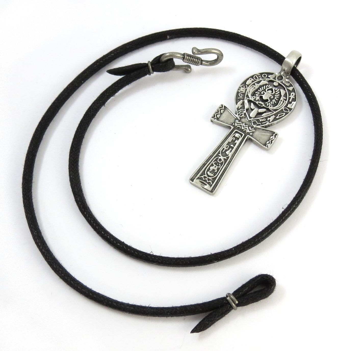 Large Ankh Necklace Silver Key of Life Cross by StormyRoad