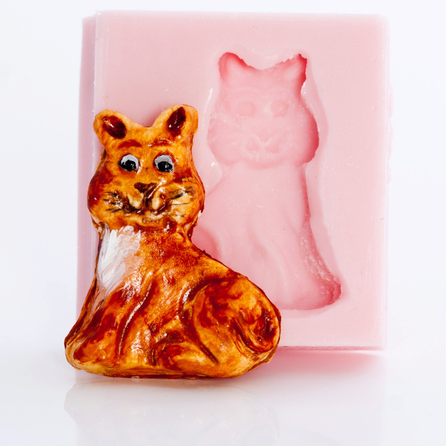 Kitty Cat Silicone Mold Food Safe Fondant Candy Chocolate