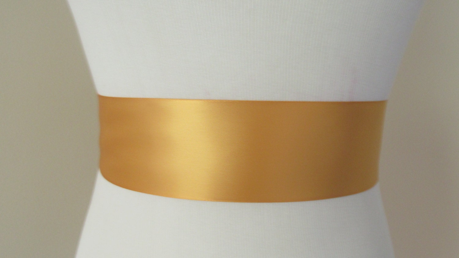 Old Gold Double Face Sash Ribbon / Ribbon Sash / DIY Sash