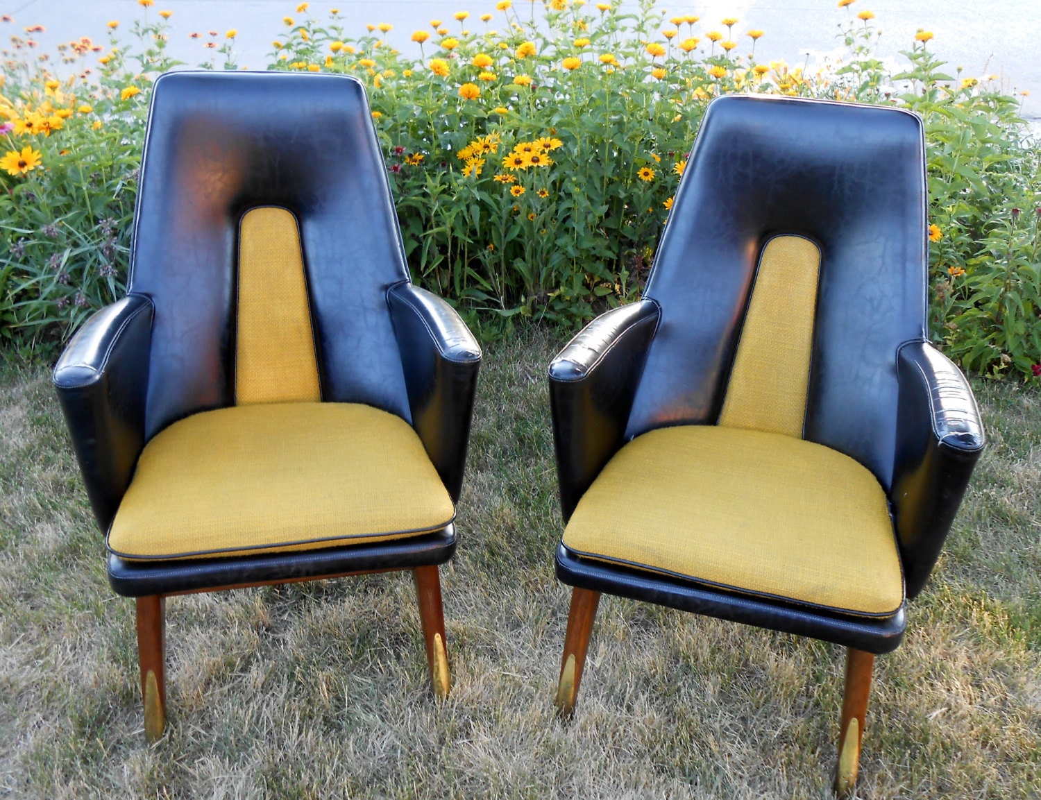 Set of 2 Mid Century Modern Boling High Back Arm Chairs – Haute Juice