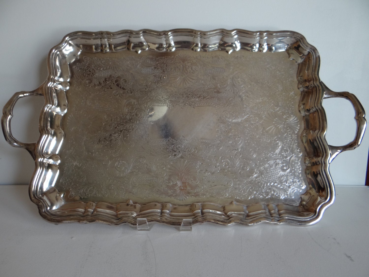 Vintage Huge Antique Sheffield Silver Co Extra Large Tray