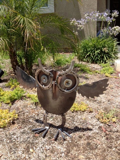Owl Yard Art.GardenMetal Art Folk ArtAmerican made
