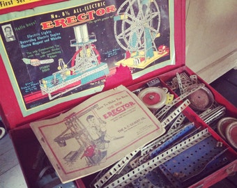 Popular items for vintage erector set on Etsy