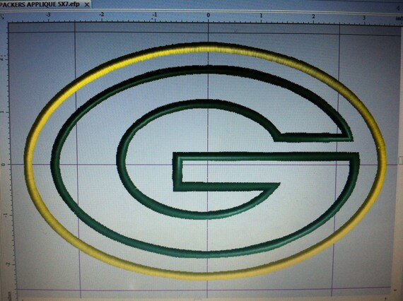 Items similar to Green Bay Packers Applique: Machine Embroidery Design ...