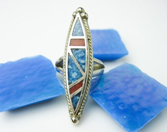 Popular items for turquoise inlay ring on Etsy