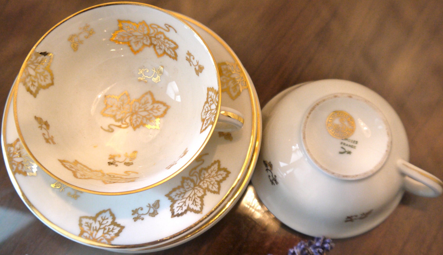 Pair of Vintage French 'Raynaud Porcelain' Cups and by MrsLoveJoy