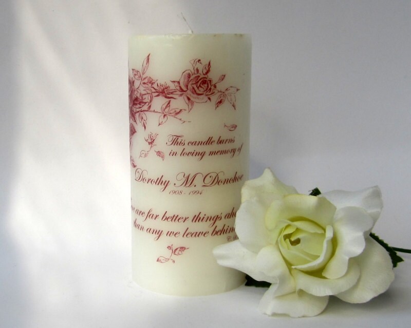 Personalized In Loving Memory Candles