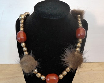Popular items for fur necklace on Etsy