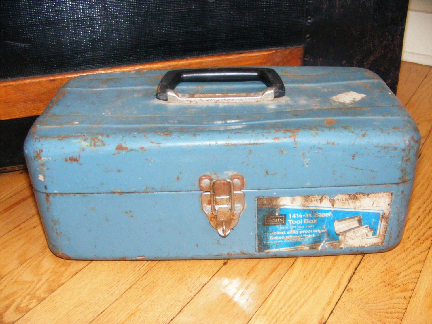 Old Blue Sears Steel Tool Box – Haute Juice