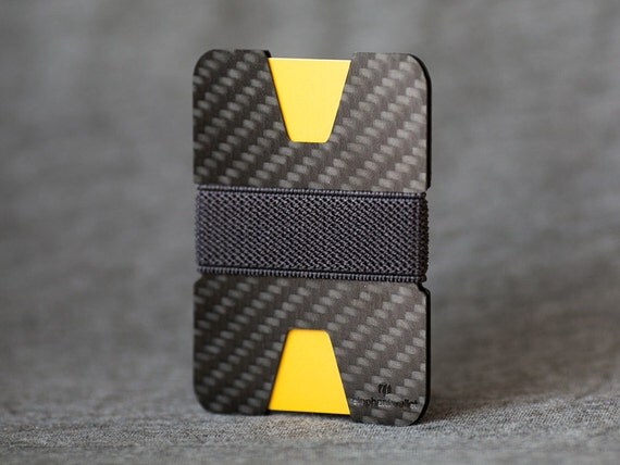 Carbon fiber wallet credit card holder men slim by ElephantWallet