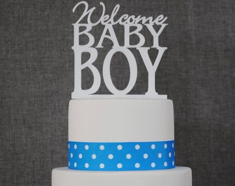 Baby Boy Cake Topper - Acrylic Cake Topper by Chicago Factory