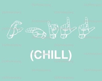 Chill sign | Etsy