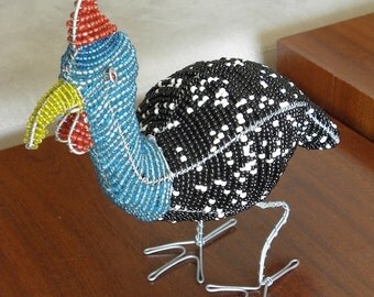 African Beaded Wire Animal Sculpture GIRAFFE LARGE by Hadeda