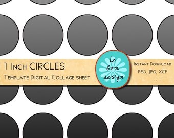 Ovals 18 x 25 mm template 64 ovals diy collage by Lebondesign