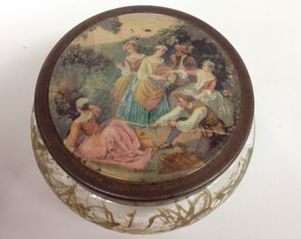 Popular items for antique powder jar on Etsy