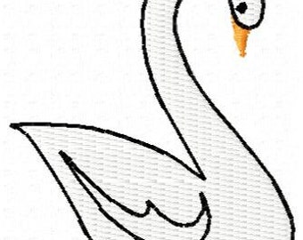 Swan embroidery | Etsy