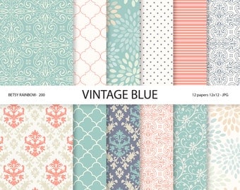 Digital paper scrapbook paper clip art sets by BetsyRainbow