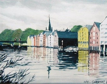 Norway watercolor | Etsy