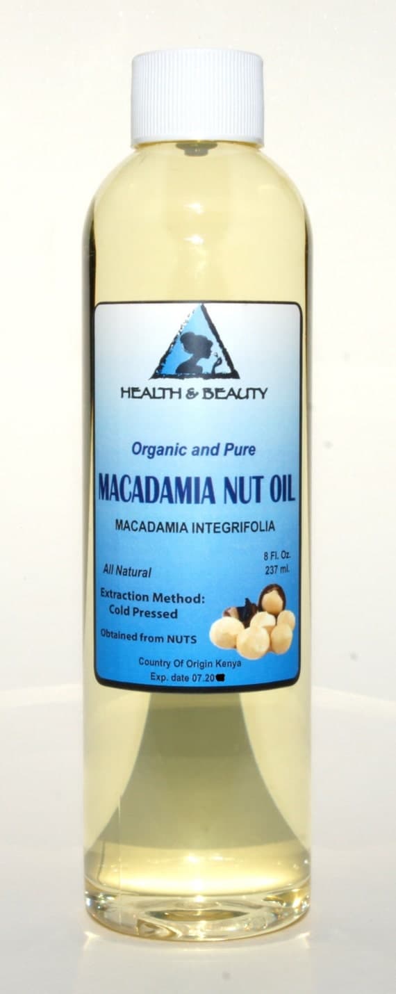 8 oz MACADAMIA NUT OIL Organic Carrier Cold by HBOilsCenter