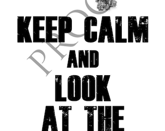 Walking Dead Keep Calm Look at the Flowers Digital Print Download