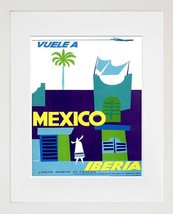 Mexico Travel Poster Mexican Wall Art Print Home Decor ZT615