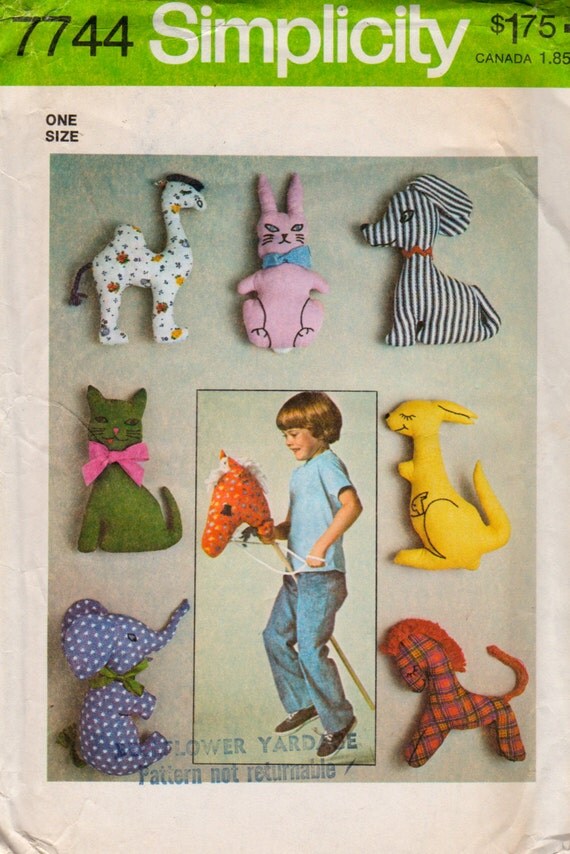 Simplicity 7744 1970s Stick Horse Pattern Stuffed by mbchills