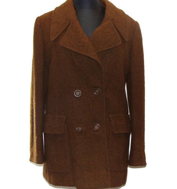 Vintage Chocolate Brown Wool Jacket Vintage Jackets Women
