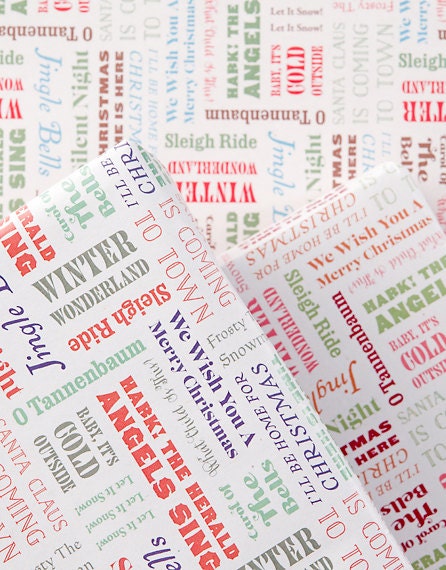 Christmas Carol Wrapping Paper