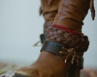 Boot Bracelet Shoe Jewelry Leather Boot Charm Bohemian Cuffs Decoration ...