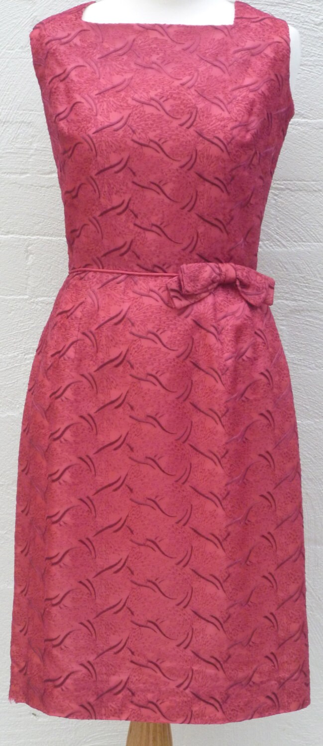 Vintage 1960s dress/ silk/ day dress/ raspberry/ NWT/ small – Haute Juice