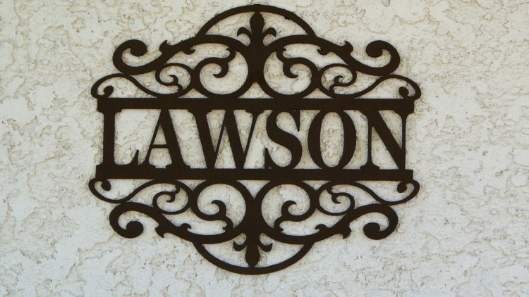 Personalized Name Metal Sign Custom metal Name by CandGMetalArt