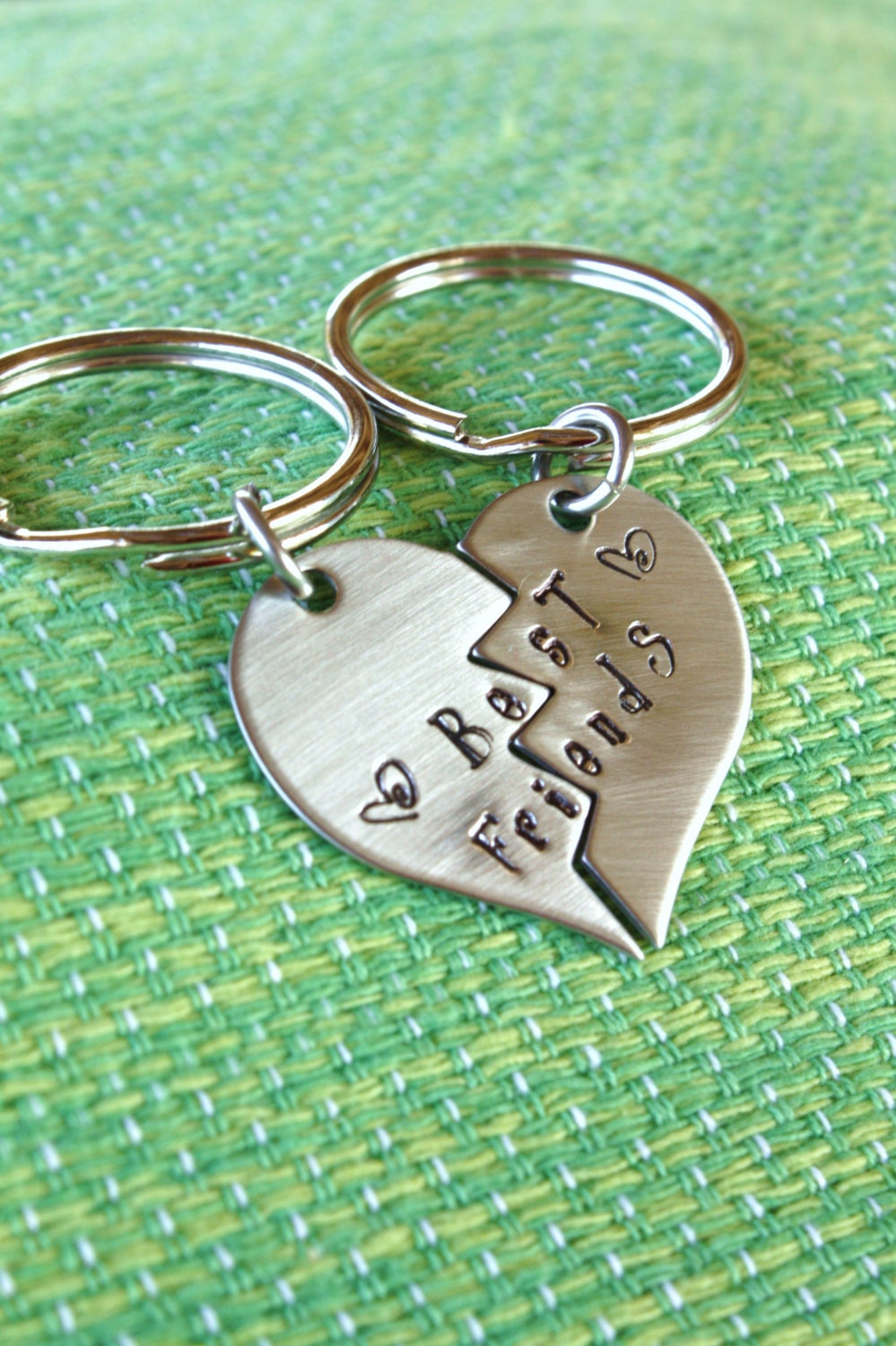 Best Friends Broken Heart Keychain Bff Keychain Hand