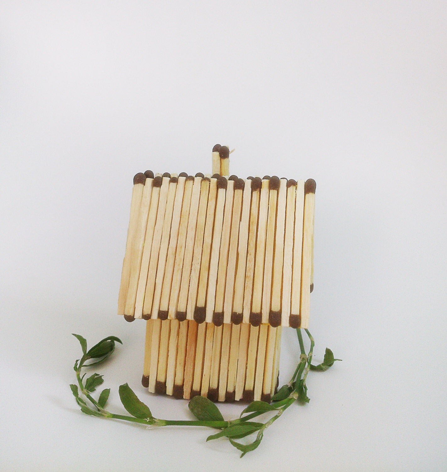 Items similar to Matchstick house Matchstick art Wooden miniature ...