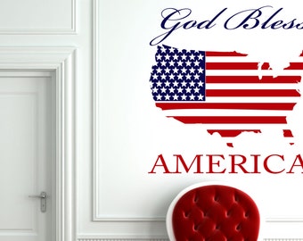 Patriotic wall decal | Etsy