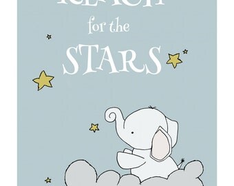 Elephant and stars | Etsy