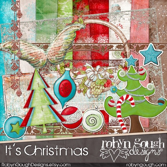 Christmas Digital Scrapbook Kit Christmas by ClikchicDesign