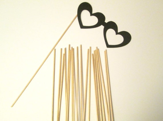 25 Wood Dowels for DIY Prop Sticks 12 inch Die Cut Cutouts