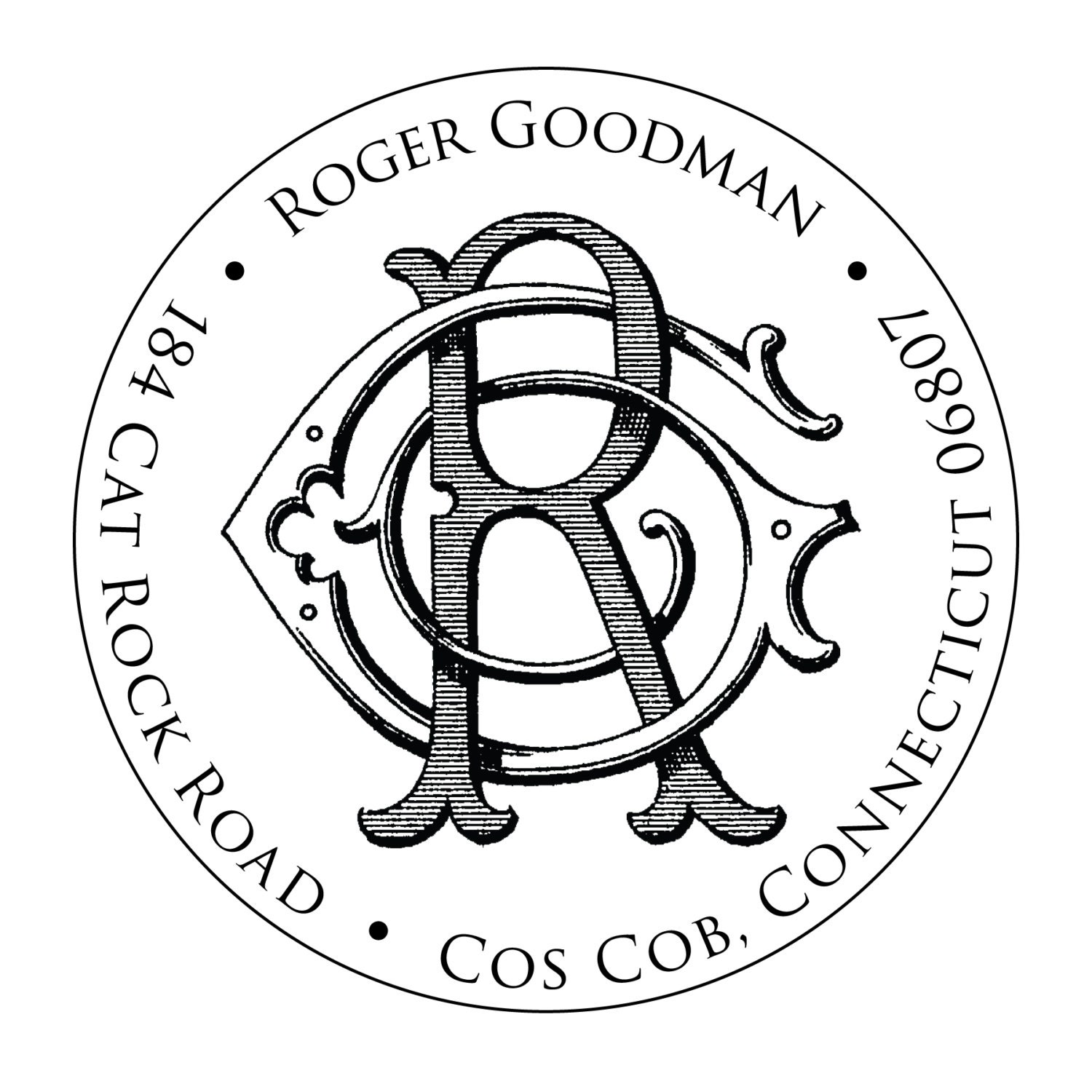 White Vintage Monogram Address/Wedding Label Stickers Choose