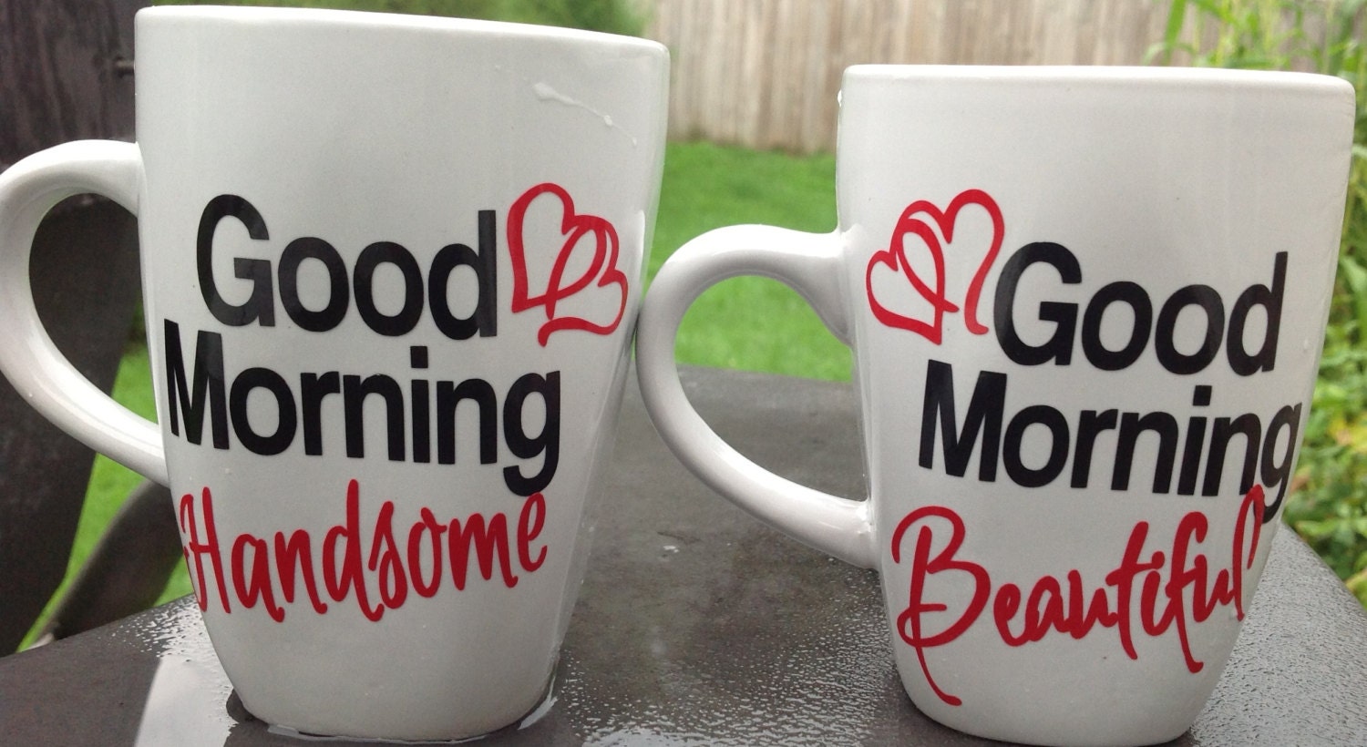 His & Hers Coffee Mugs Good Morning Beautiful Good Morning His & Hers Coffee Mugs Good Morning Beautiful Good Morning