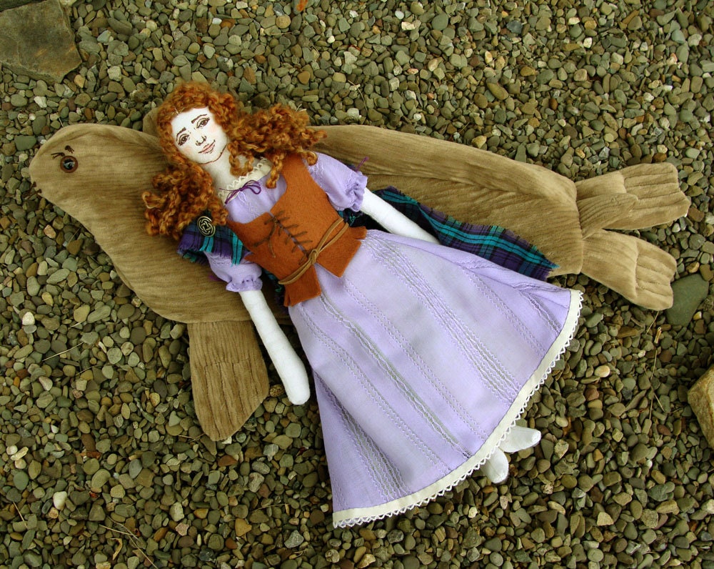 Made to Order Selkie girl mythical seal legend art doll