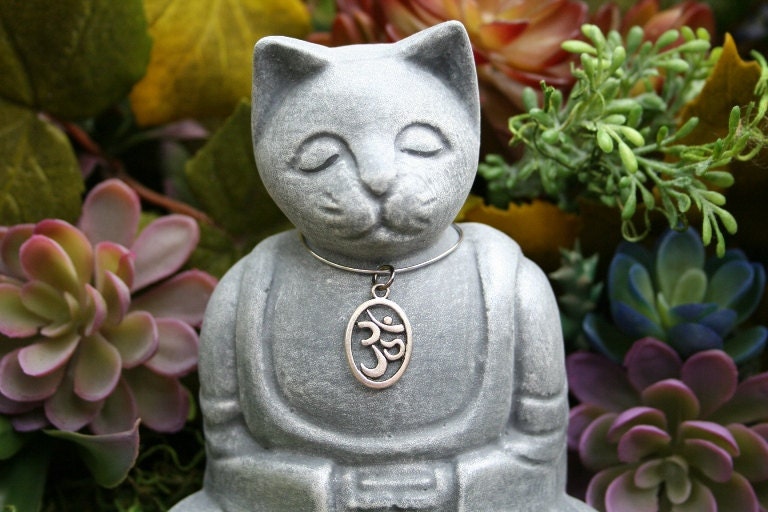 Meditation Cat Buddha Zen Cat Ohm Cat Concrete by PhenomeGNOME