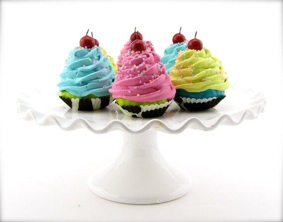 Fake Cupcake Punk Rock Zebra Collection Set 6 by 12LegsCuriosities