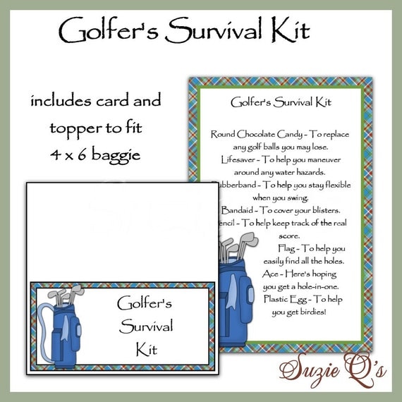 Golfer's Survival Kit includes Topper and Card Digital