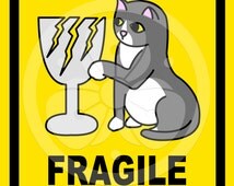 Popular items for fragile stickers on Etsy